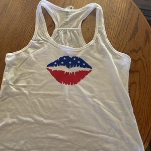 Tops | American Lips Tank | Poshmark